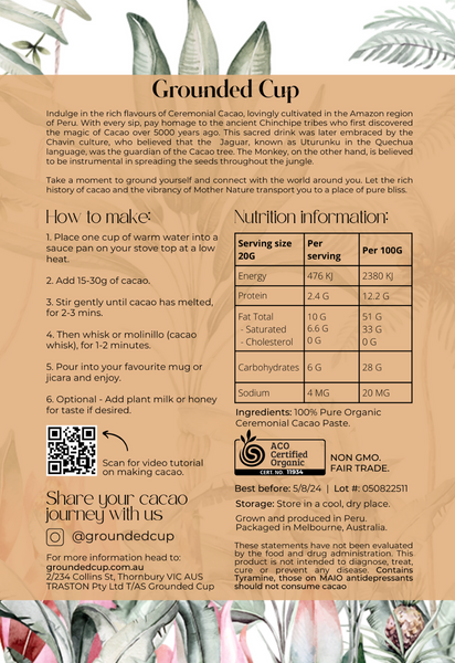 Grounded Cup | Ceremonial Cacao Melbourne, Australia.